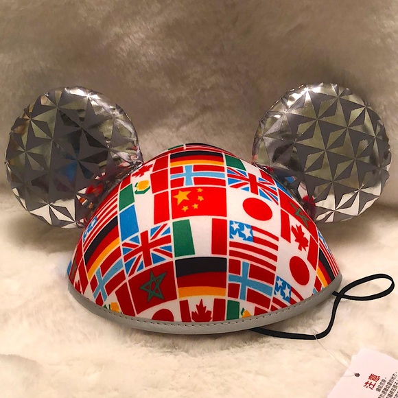 Disney | Accessories | Disney Epcot Mickey Ears Hat Spaceship Earth ...